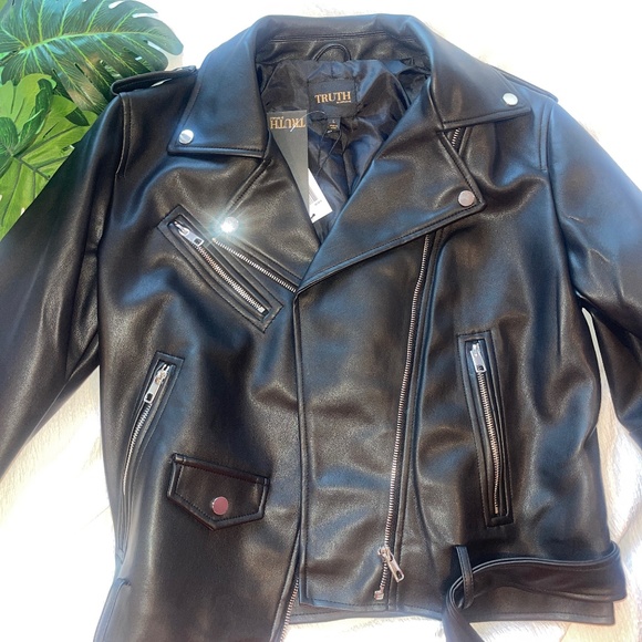 Truth | Jackets & Coats | Nwt Truth Leather Jacket | Poshmark